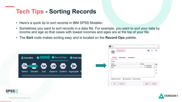 Sorting Records In Ibm Spss Modeler Pptx