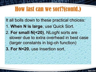 Sorting Seminar Presentation by Ashin Guha Majumder | PPT