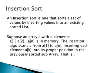 Sorting techniques | PPTX