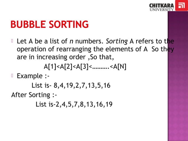 Sorting techniques | PPT | Computing | Technology & Computing