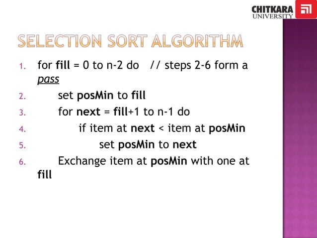 Sorting techniques | PPT | Computing | Technology & Computing