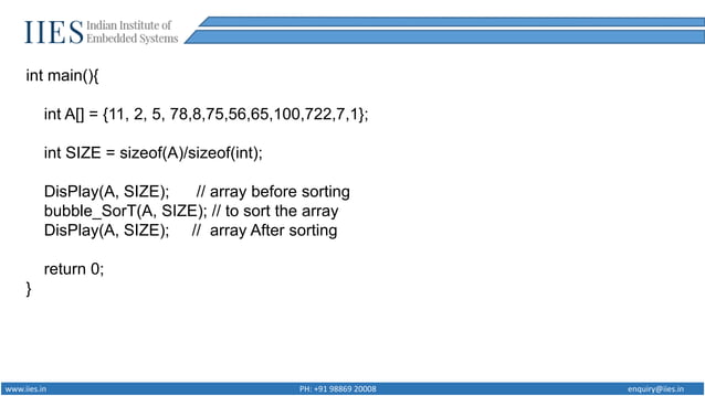 Sorting Techniques in C programming | PPTX | Programming Languages ...
