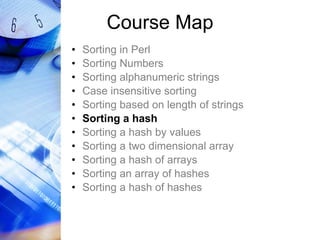 Sorting techniques in Perl | PPT