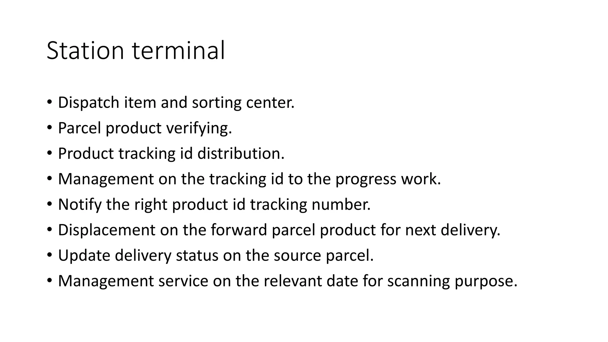 sorting parcel at the next stage terminal.pptx