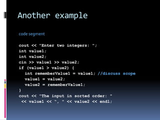 Sorting two numbers | PPTX