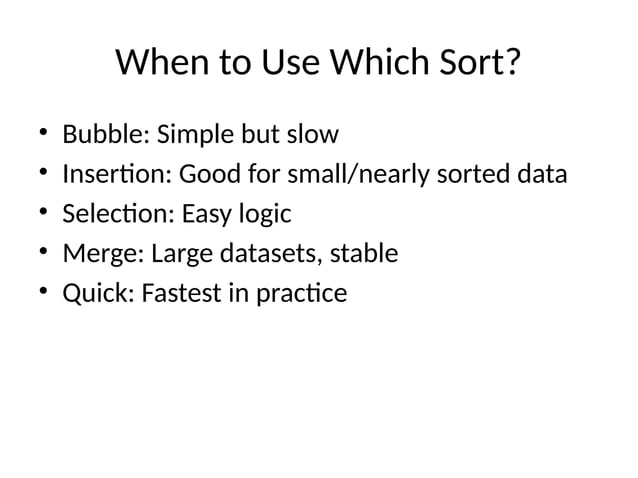 Sorting With Array Introduction Presentation Pptx