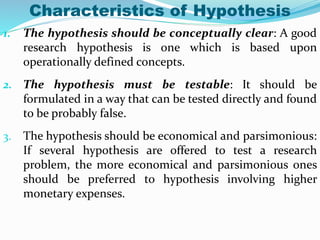 Sources of Research Questions and Formulation of Hypothesis | PPTX