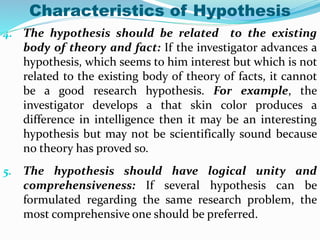 Sources of Research Questions and Formulation of Hypothesis | PPTX