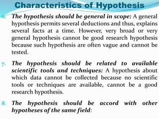 Sources of Research Questions and Formulation of Hypothesis | PPTX