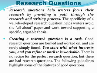 Sources of Research Questions and Formulation of Hypothesis | PPTX