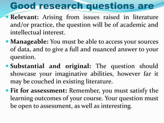 Sources of Research Questions and Formulation of Hypothesis | PPTX
