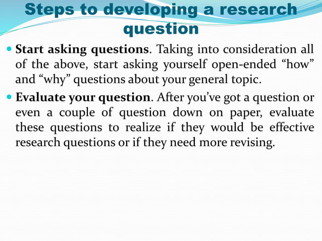 Sources of Research Questions and Formulation of Hypothesis | PPT