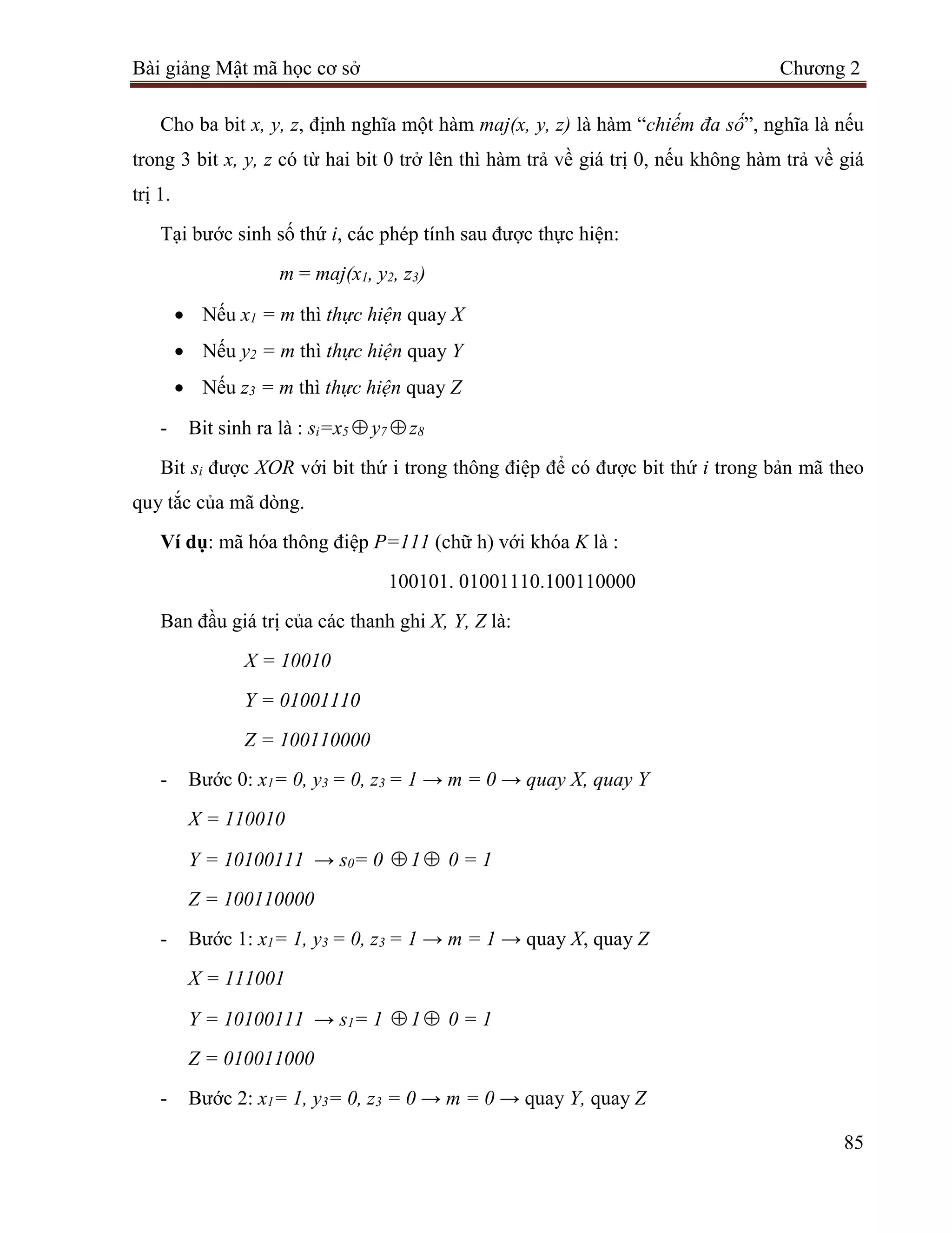 Bài giảng mật mã học cơ sở PTIT | PDF