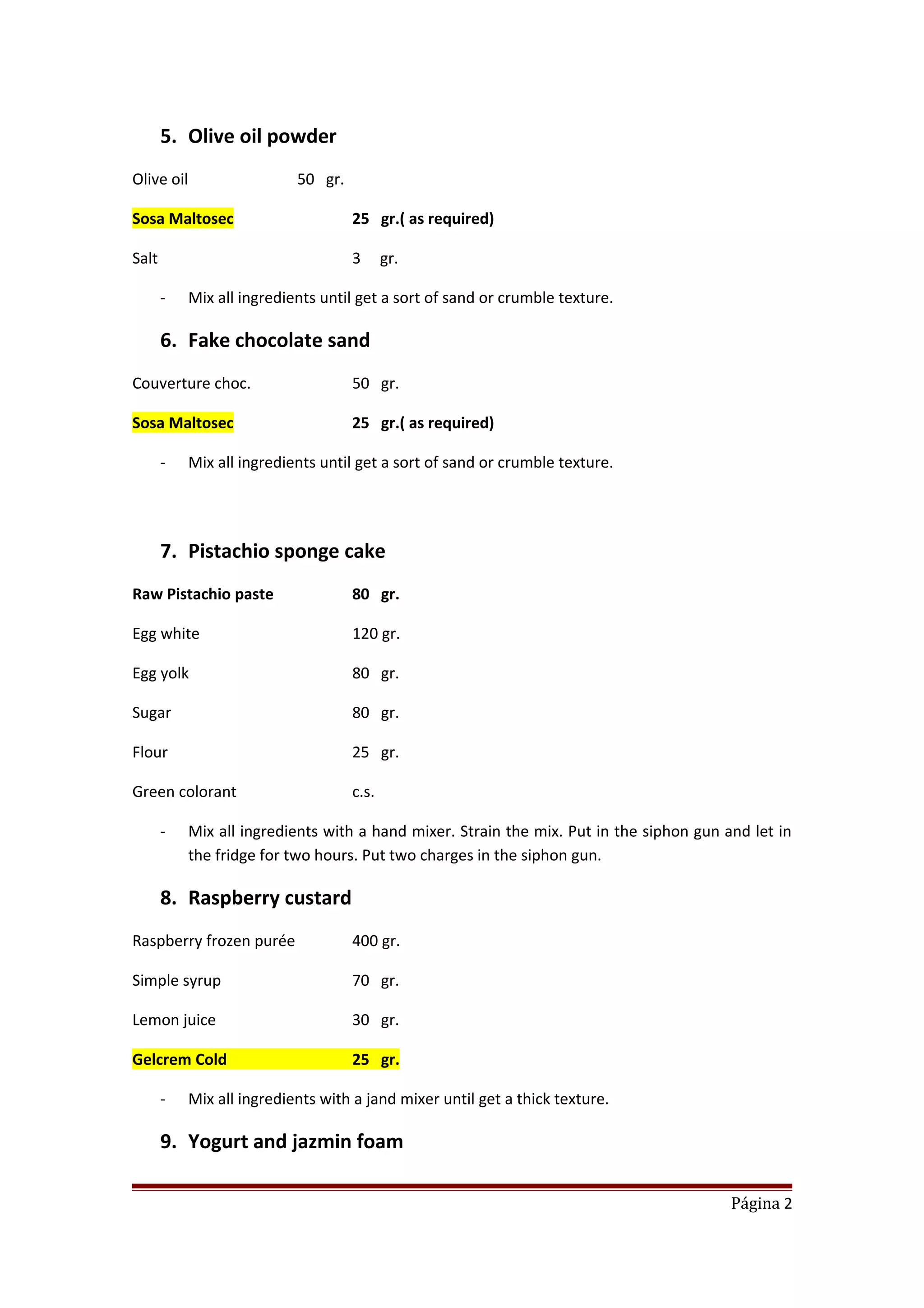 Sosa Basic Recipe | DOC