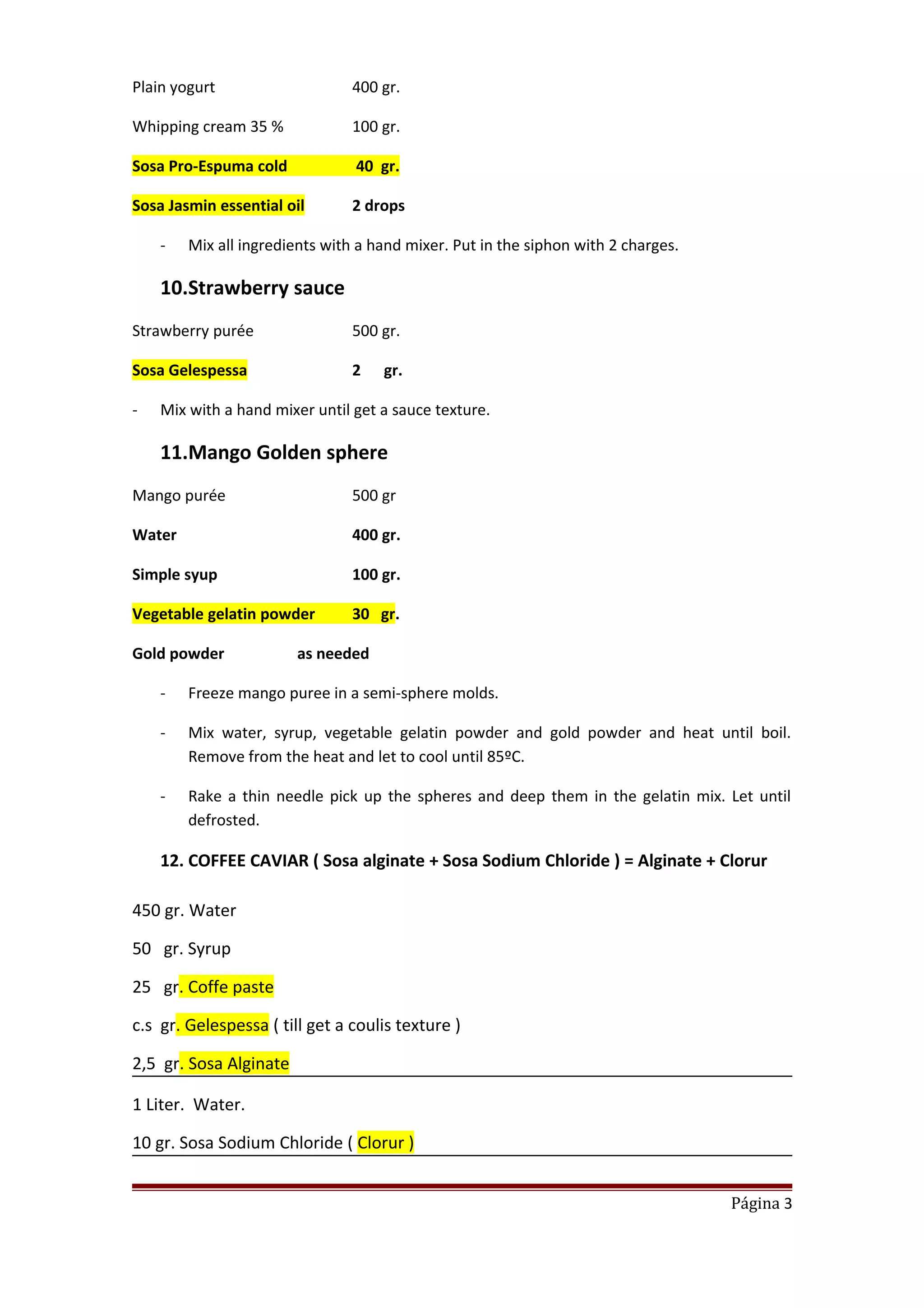 Sosa Basic Recipe | DOC