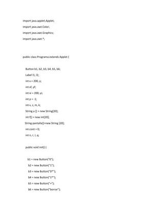 Programa expresiones regulares | PDF