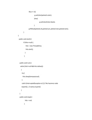 programa pelotas java | PDF