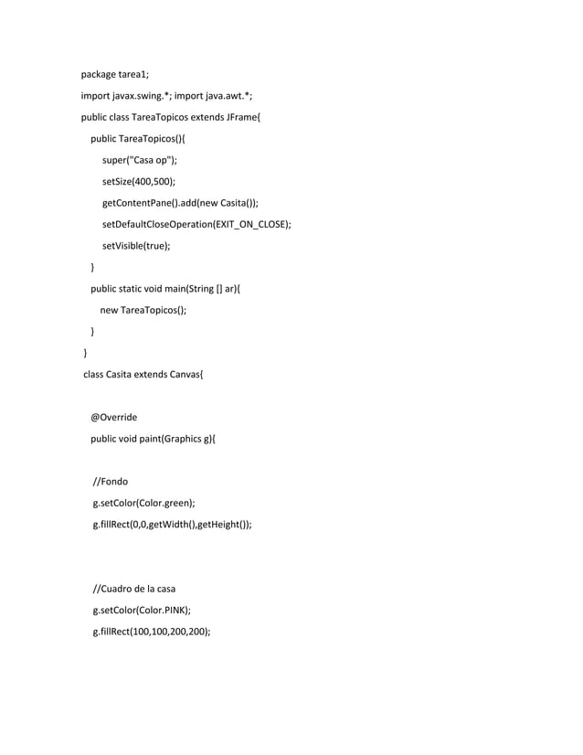 DIBUJO EN JFRAME CASA | PDF