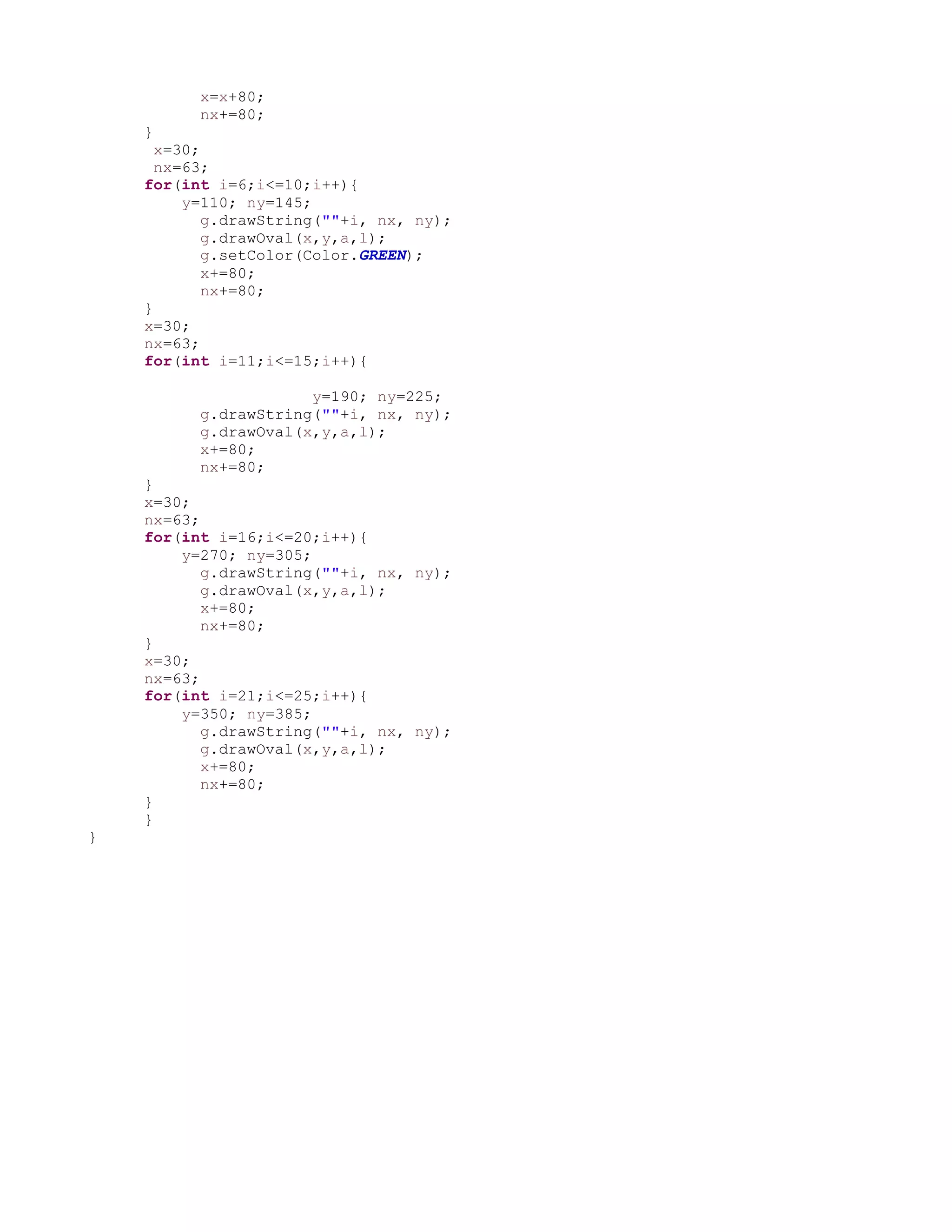 Programa en java circulos | PDF