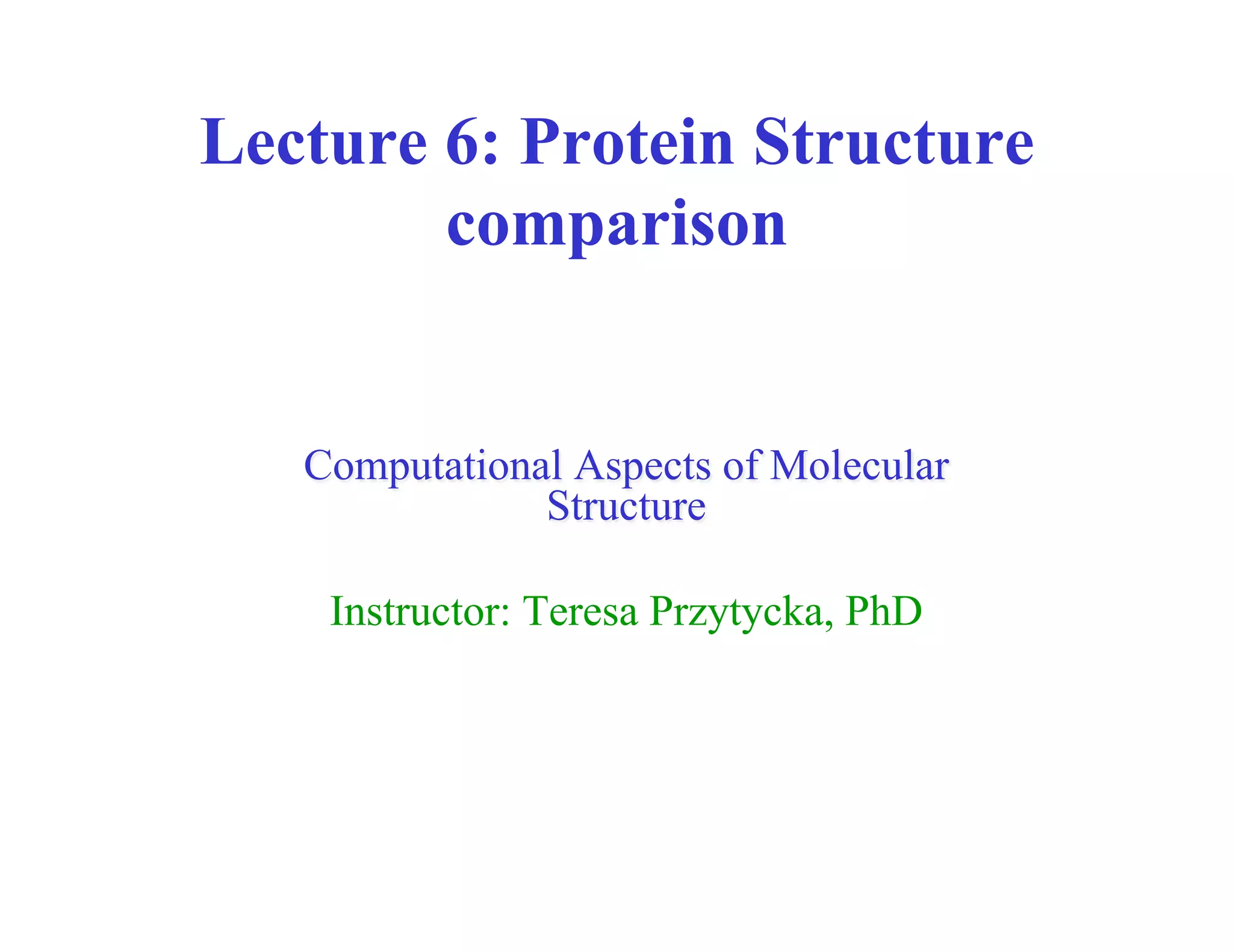 So sánh cấu trúc protein_Protein structure comparison | PDF | Programming Languages | Computing