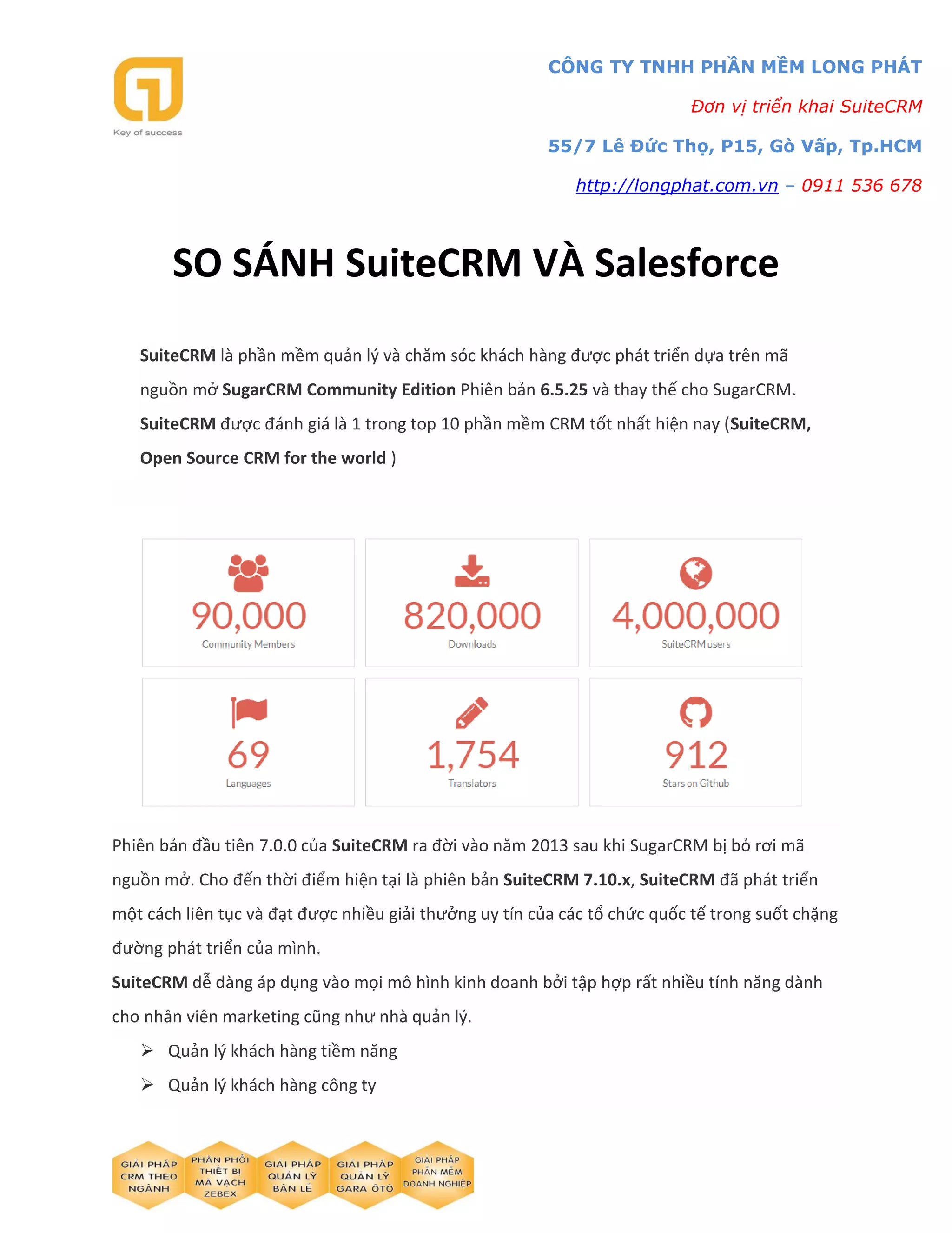 So Sanh SuiteCRM & Salesforce | PDF
