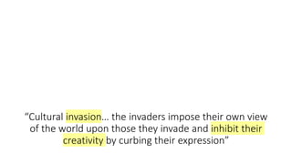 Pedagogy of the Oppressed Chapter 4 | PPT