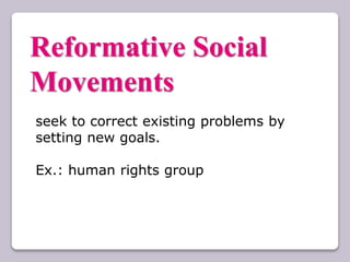 Collective Behavior, Social Movements, and Social Change | PPT