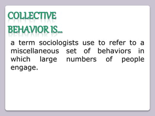 Collective Behavior, Social Movements, and Social Change | PPT