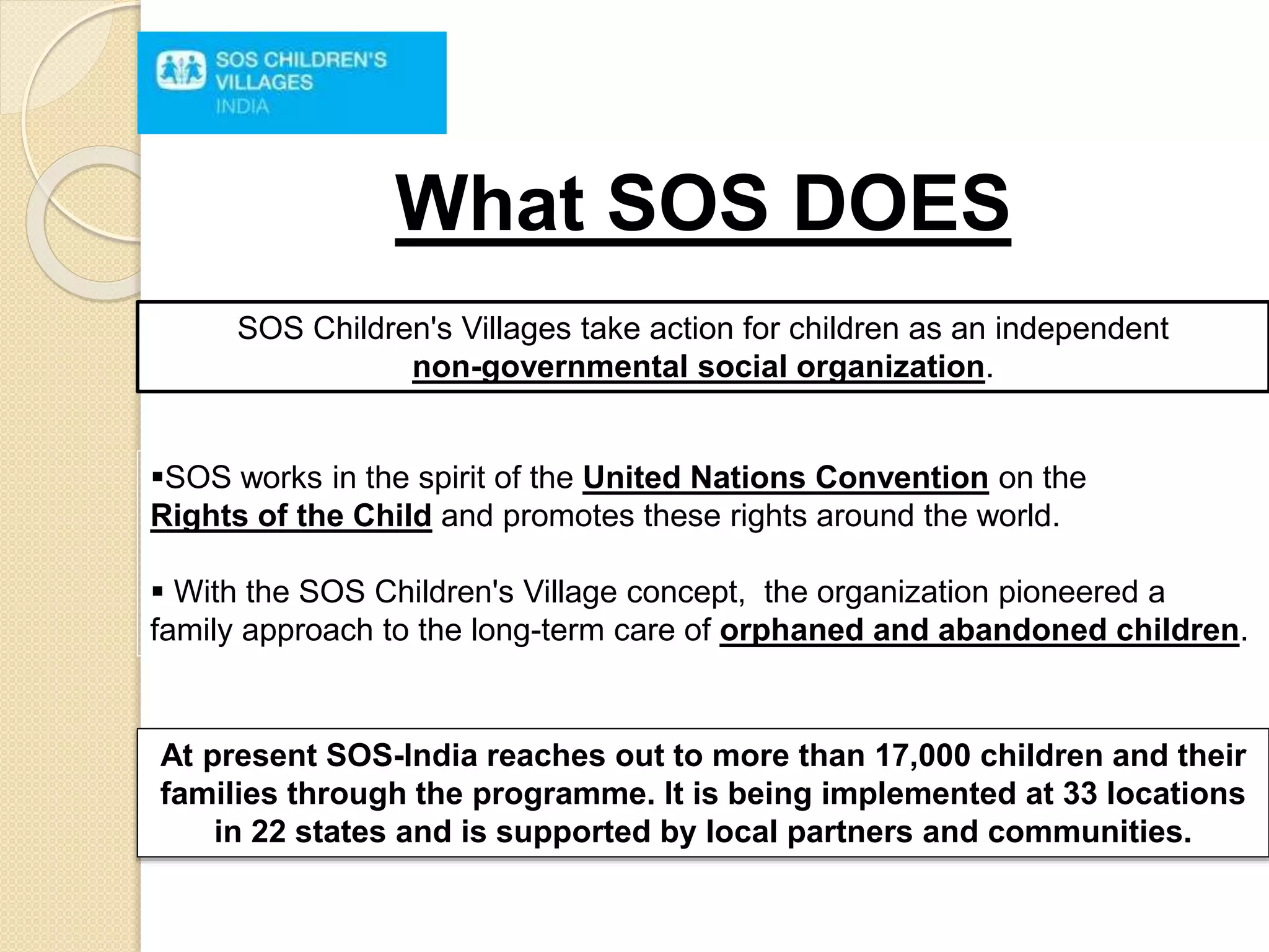 SOS Children's Village Of India | PPTX