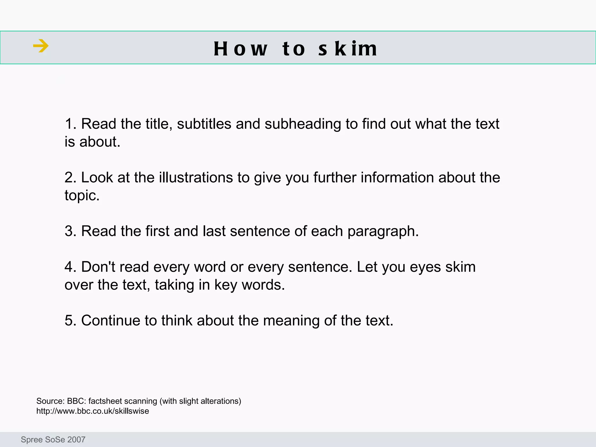 Skimming Scanning | PPT