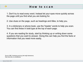 Skimming Scanning | PPT
