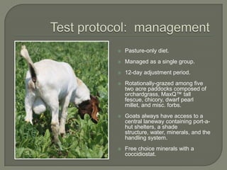 Developing a meat goat performance testing program | PPTX | Agriculture ...