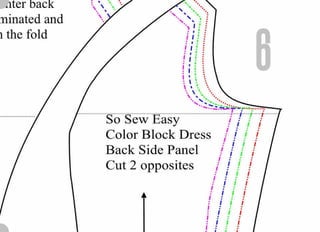 So sew easy color block dress - pattern pieces | PPT