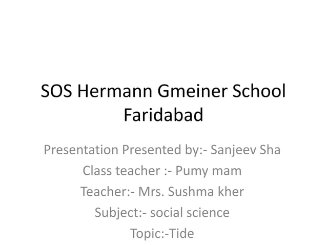 Sos hermann gmeiner school | PPTX