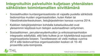 Sosiaali- ja terveydenhuollon digitalisaatio | PPT
