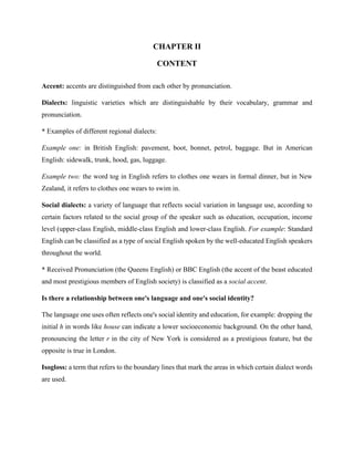 Sosial dialect | DOCX