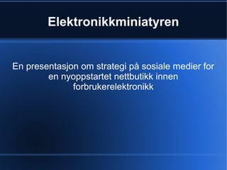 Sosiale medier, strategi | POT