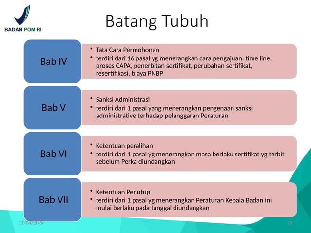 Sosialisalisasi PerkaBPOM No. 25 thn 2017 - Tata Cara Sertifikasi CDOB (Balai Besar POM Bandung ...