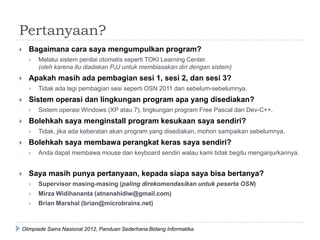 OSN 2012 - Panduan Sederhana Bidang Informatika | PPSX