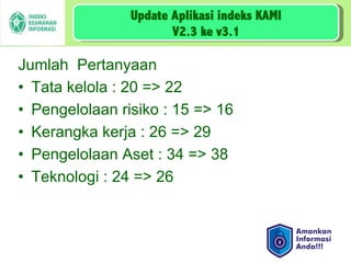 Sosialisasi Aplikasi Indeks KAMI-Intan Rahayu | PDF