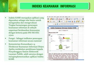 Sosialisasi Aplikasi Indeks KAMI-Intan Rahayu | PDF
