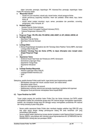 Sosialisasi asosiasi profesi pulp dan kertas indonesia | PDF