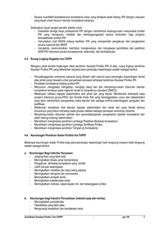 Sosialisasi asosiasi profesi pulp dan kertas indonesia | PDF