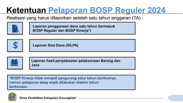Sosialisasi Kebijakan BOS Tahun 2024 Dinas Pendidikan | PPTX