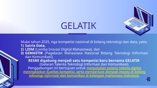 Sosialisasi Gemastik Pagelaran Mahasiswa Nasional Bidang Teknologi ...