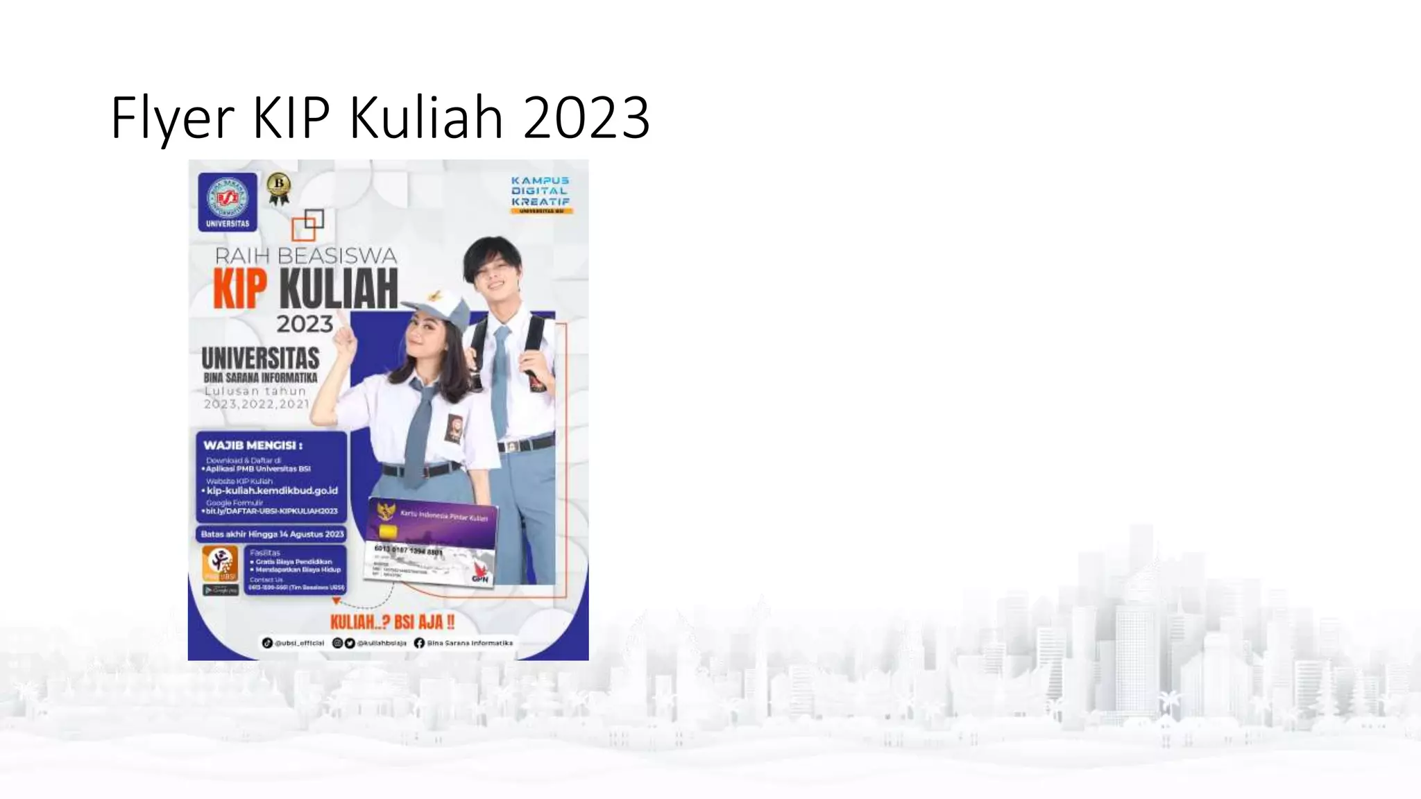Sosialisasi Mekanisme Pendanaan KIP Kuliah 2023.ppt
