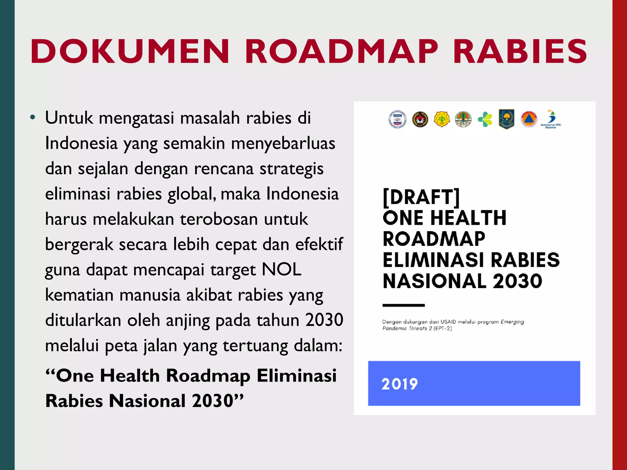 Sosialisasi One Health Roadmap Eliminasi Rabies Nasional 2030 - 31 ...