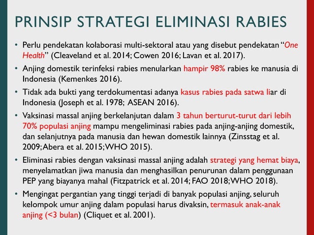 Sosialisasi One Health Roadmap Eliminasi Rabies Nasional 2030 - 31 ...