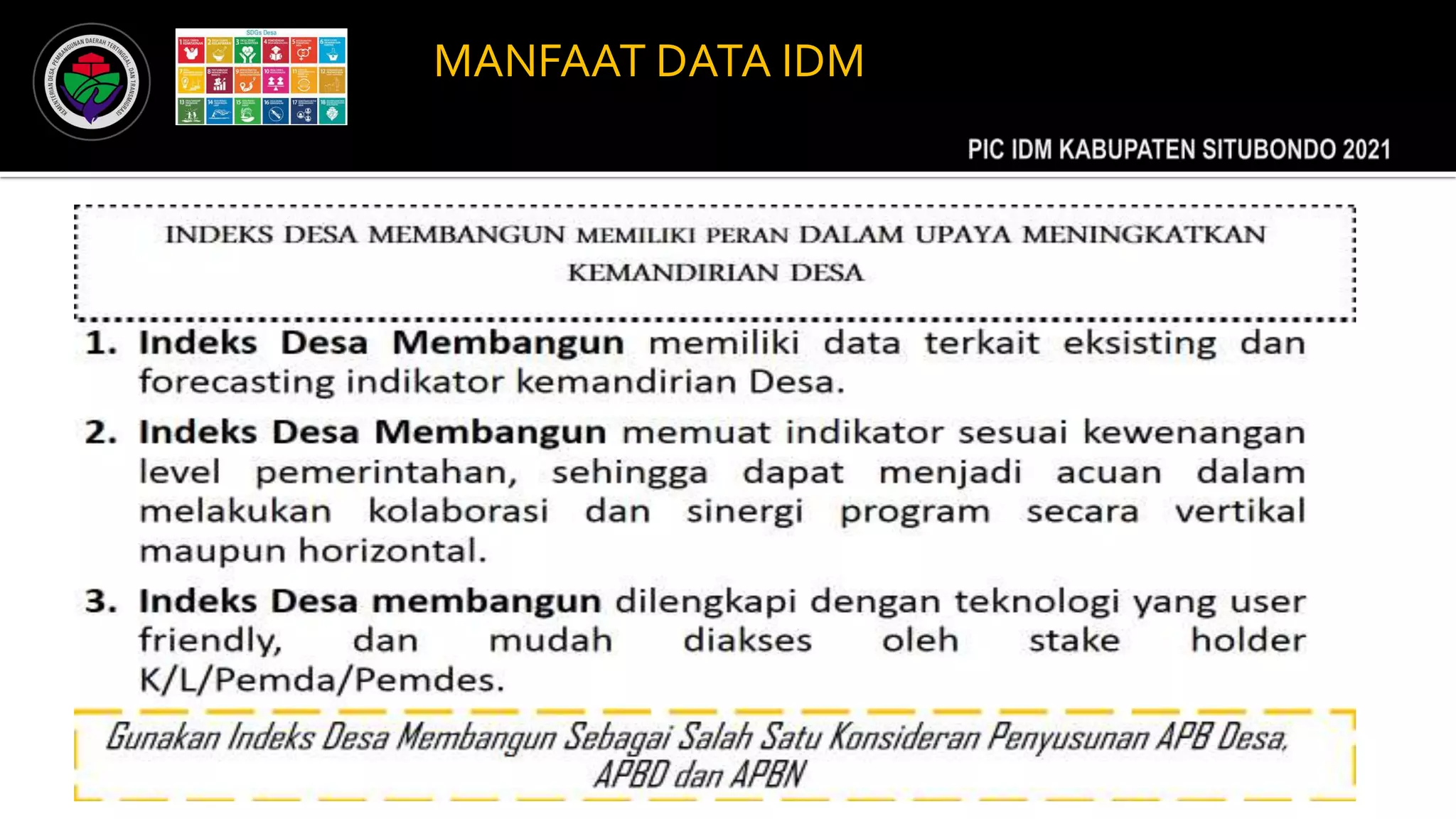 Sosialisasi Pendataan Desa (IDM berbasis SDGs Desa) 2021.pptx