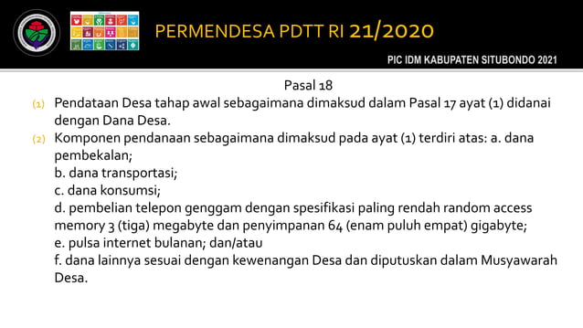 Sosialisasi Pendataan Desa (IDM berbasis SDGs Desa) 2021.pptx